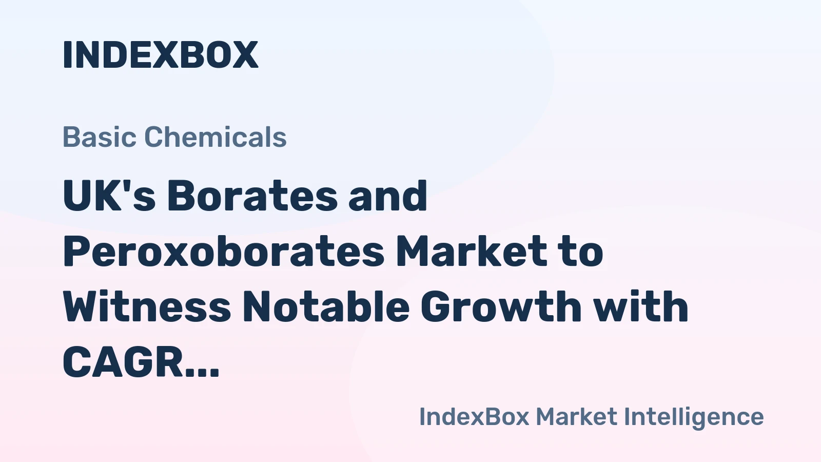 UK's Borates and Peroxoborates Market to Witness Notable Growth with CAGR of +3.1% from 2024 to 2035