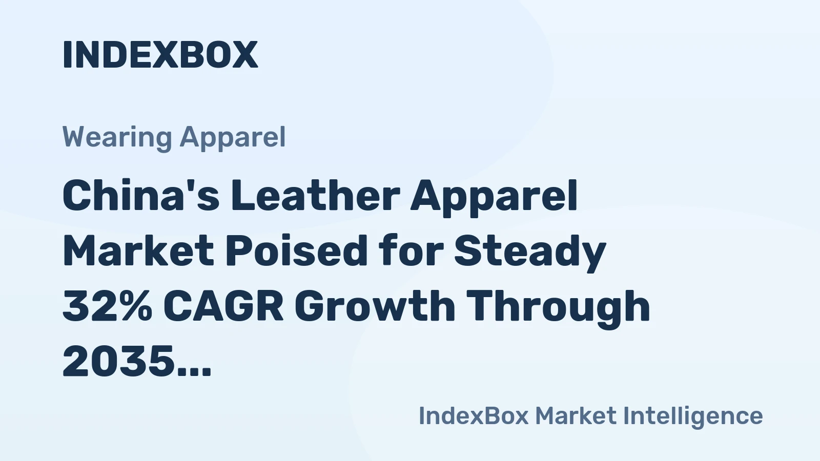 China's Leather Apparel Market Poised for Steady 32% CAGR Growth Through 2035