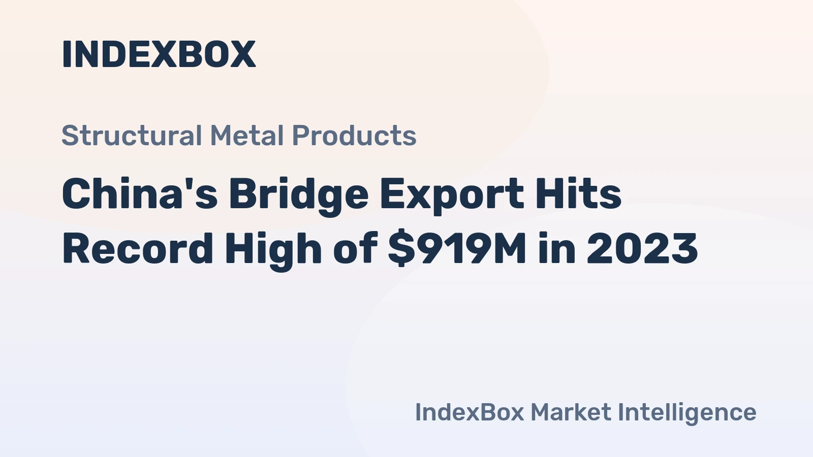 China's Bridge Export Hits Record High of $919M in 2023