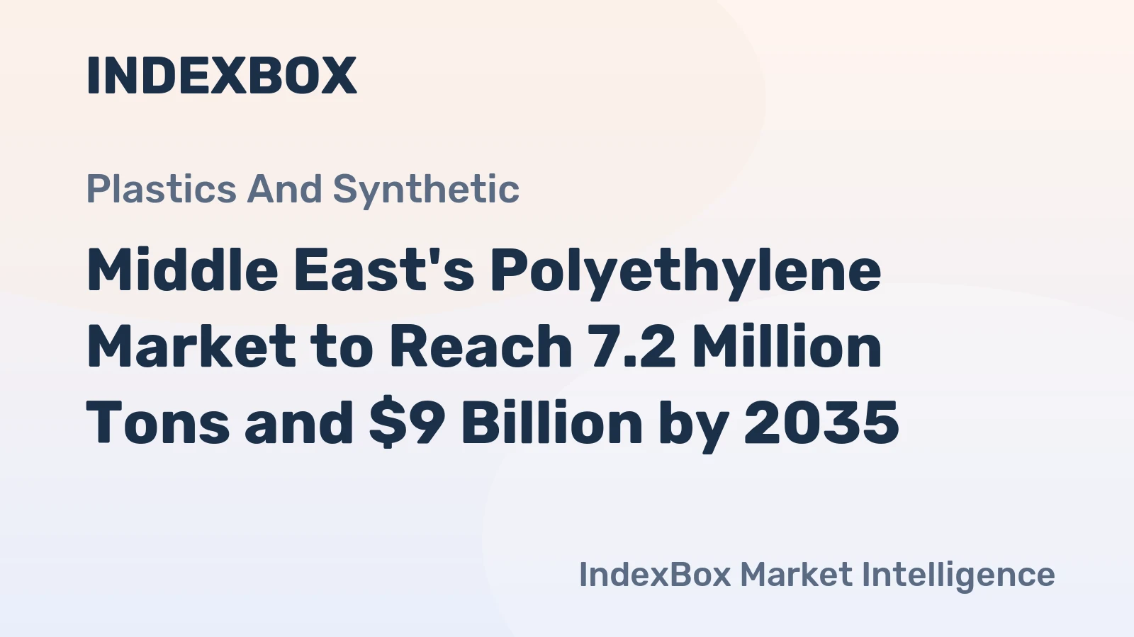 Middle East's Polyethylene Market to Reach 7.2 Million Tons and $9 Billion by 2035
