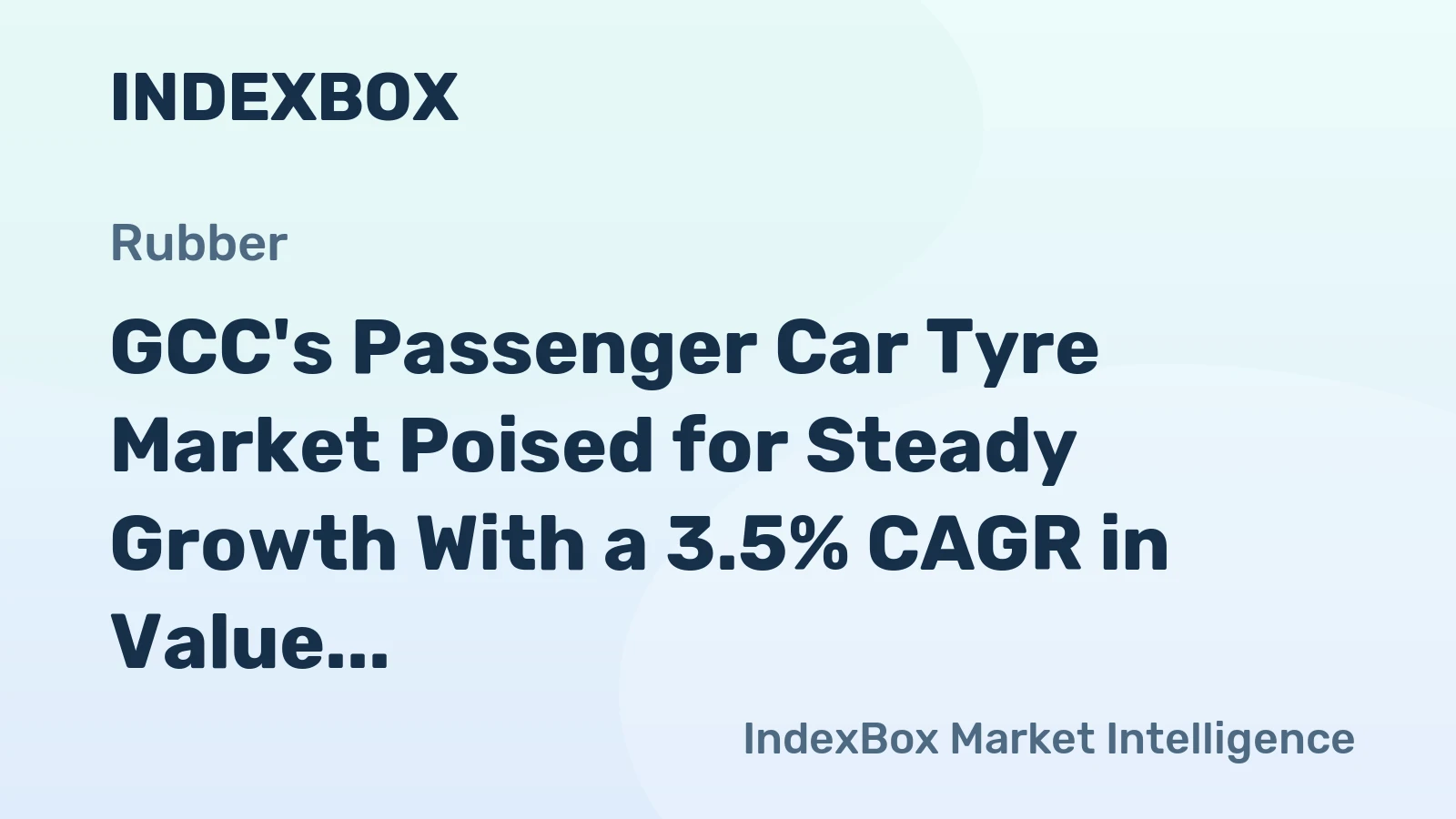 GCC's Passenger Car Tyre Market Poised for Steady Growth With a 3.5% CAGR in Value Through 2035