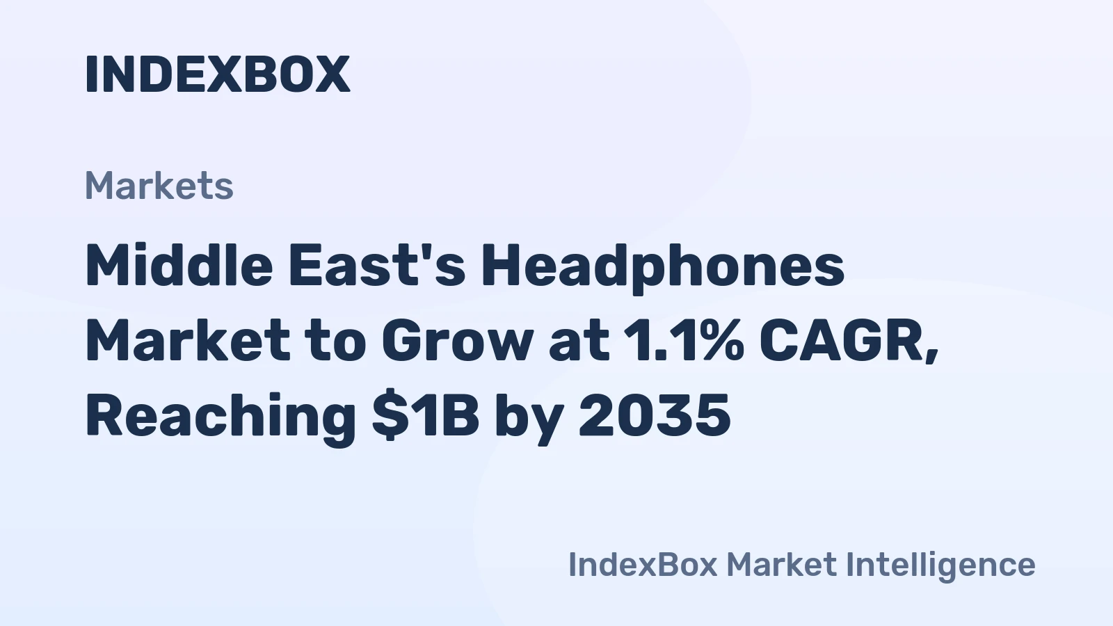 Middle East's Headphones Market to Grow at 1.1% CAGR, Reaching $1B by 2035