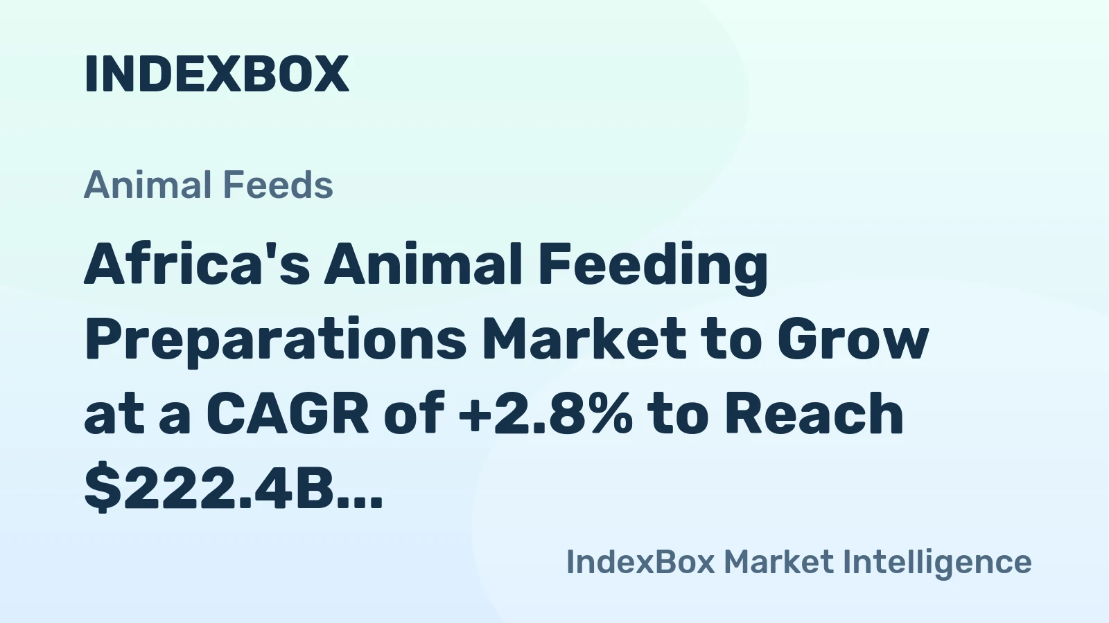 Africa's Animal Feeding Preparations Market to Grow at a CAGR of +2.8% to Reach $222.4B by 2035