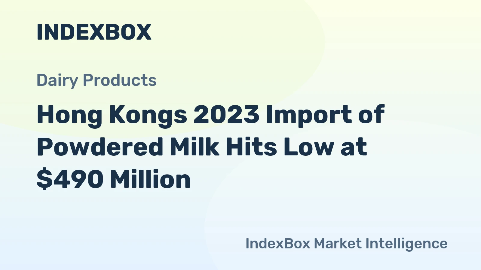 Hong Kongs 2023 Import of Powdered Milk Hits Low at $490 Million