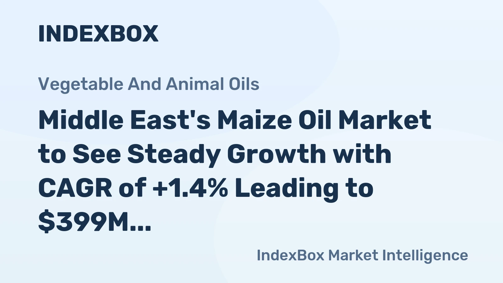 Middle East's Maize Oil Market to See Steady Growth with CAGR of +1.4% Leading to $399M Market Value by 2035
