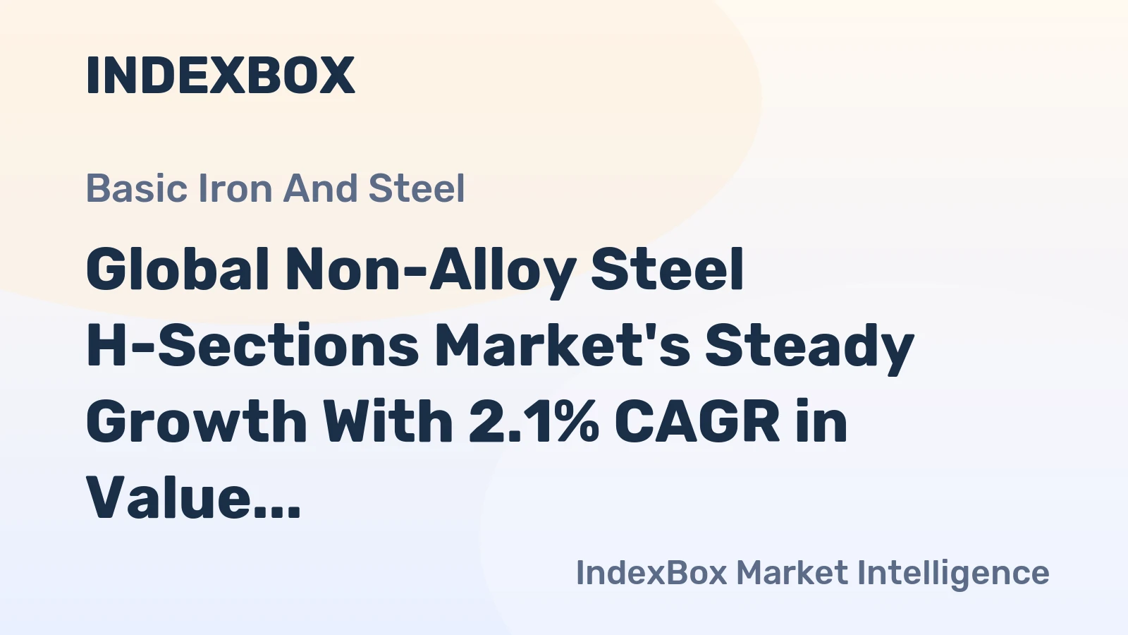 Global Non-Alloy Steel H-Sections Market's Steady Growth With 2.1% CAGR in Value Through 2035