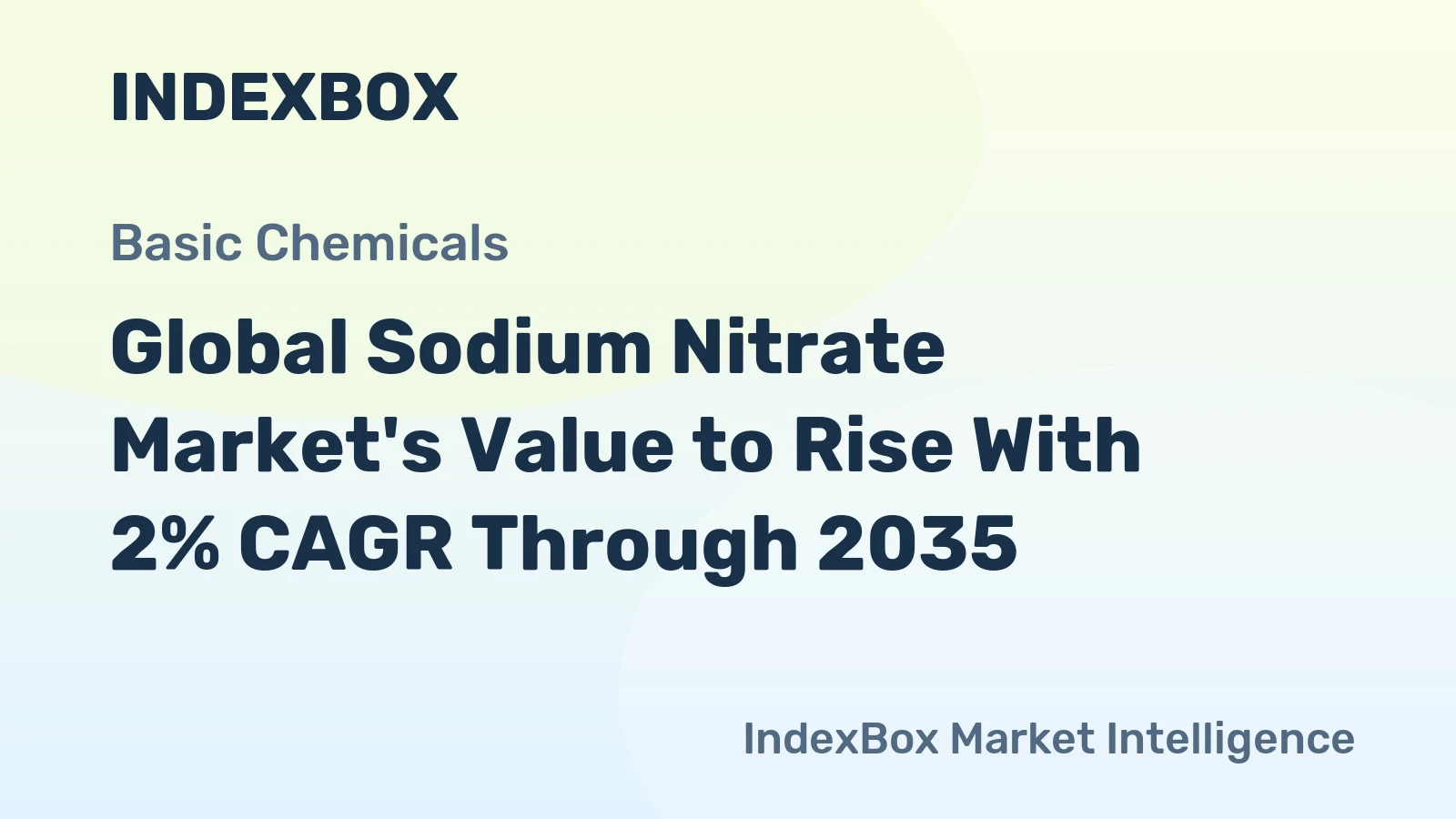 Global Sodium Nitrate Market's Value to Rise With 2% CAGR Through 2035