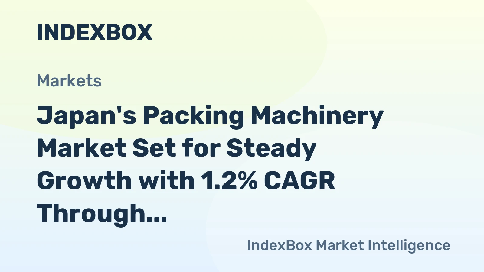 Japan's Packing Machinery Market Set for Steady Growth with 1.2% CAGR Through 2035