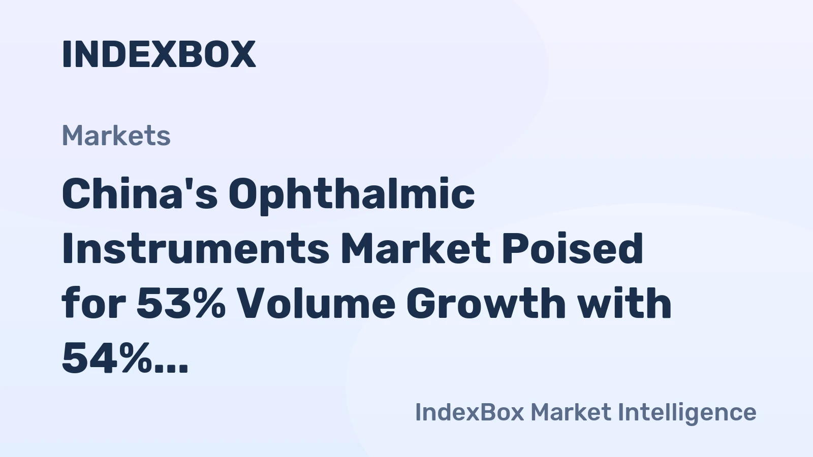 China's Ophthalmic Instruments Market Poised for 53% Volume Growth with 54% Value CAGR Through 2035