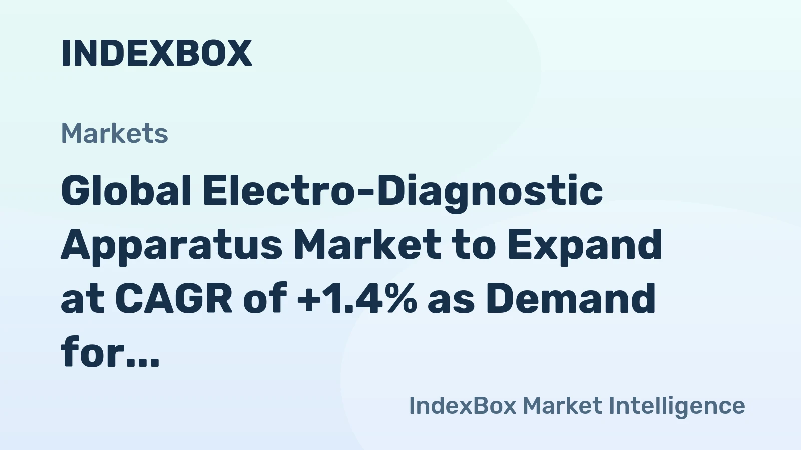 Global Electro-Diagnostic Apparatus Market to Expand at CAGR of +1.4% as Demand for Ultra-Violet and Infra-Red Ray Apparatus Soars