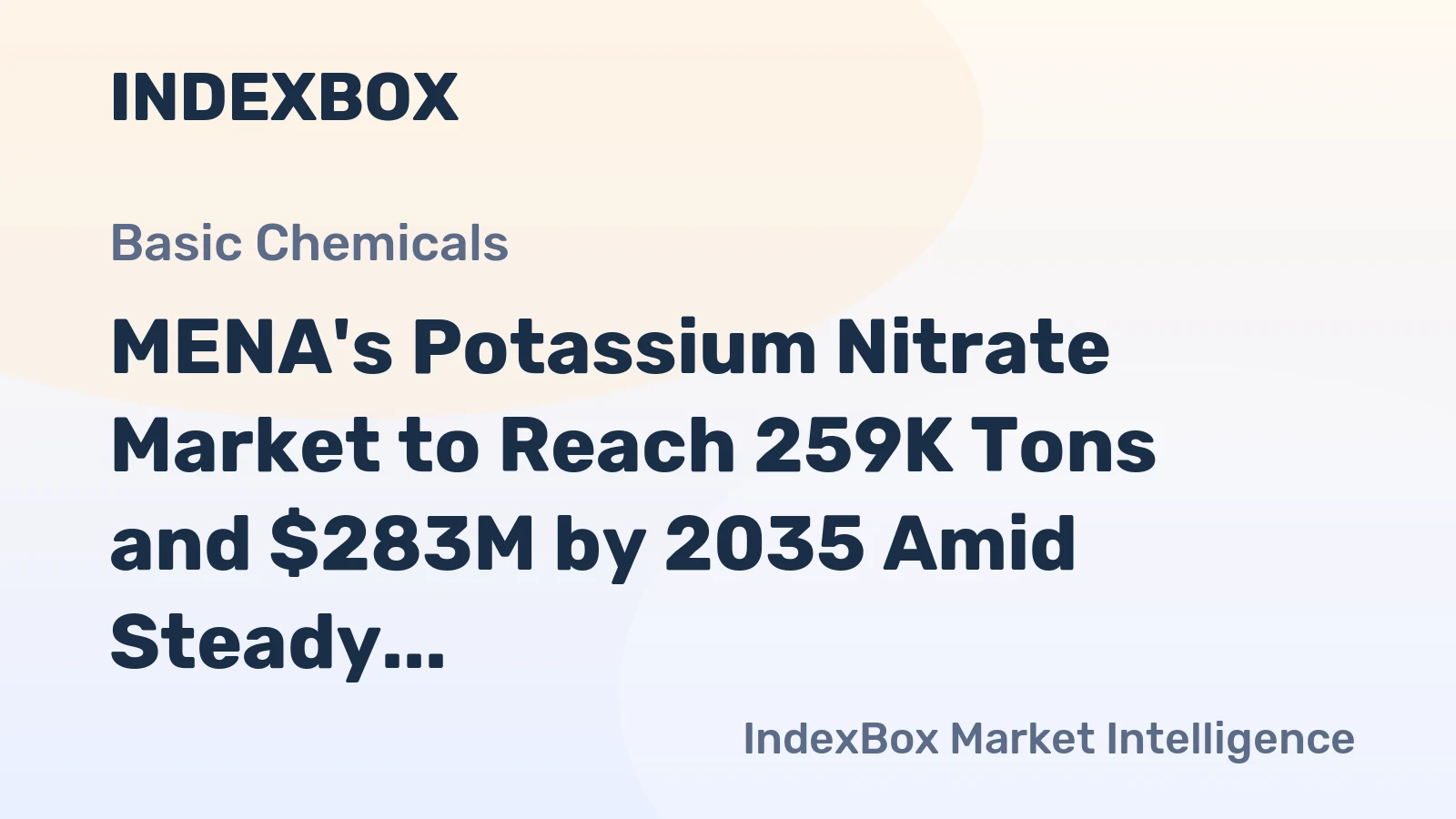 MENA's Potassium Nitrate Market to Reach 259K Tons and $283M by 2035 Amid Steady Growth