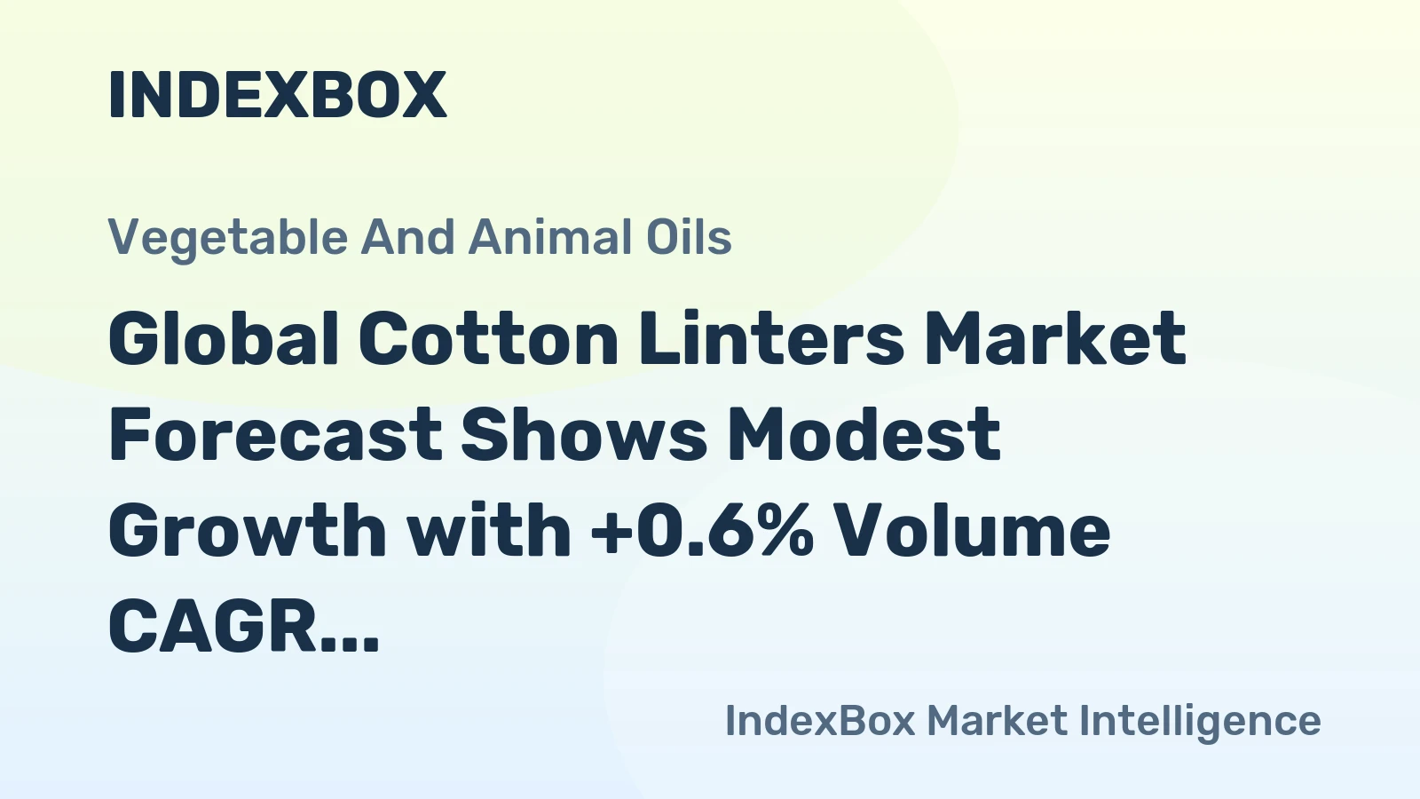 Global Cotton Linters Market Forecast Shows Modest Growth with +0.6% Volume CAGR Through 2035