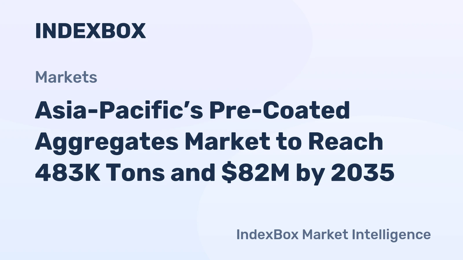 Asia-Pacific’s Pre-Coated Aggregates Market to Reach 483K Tons and $82M by 2035