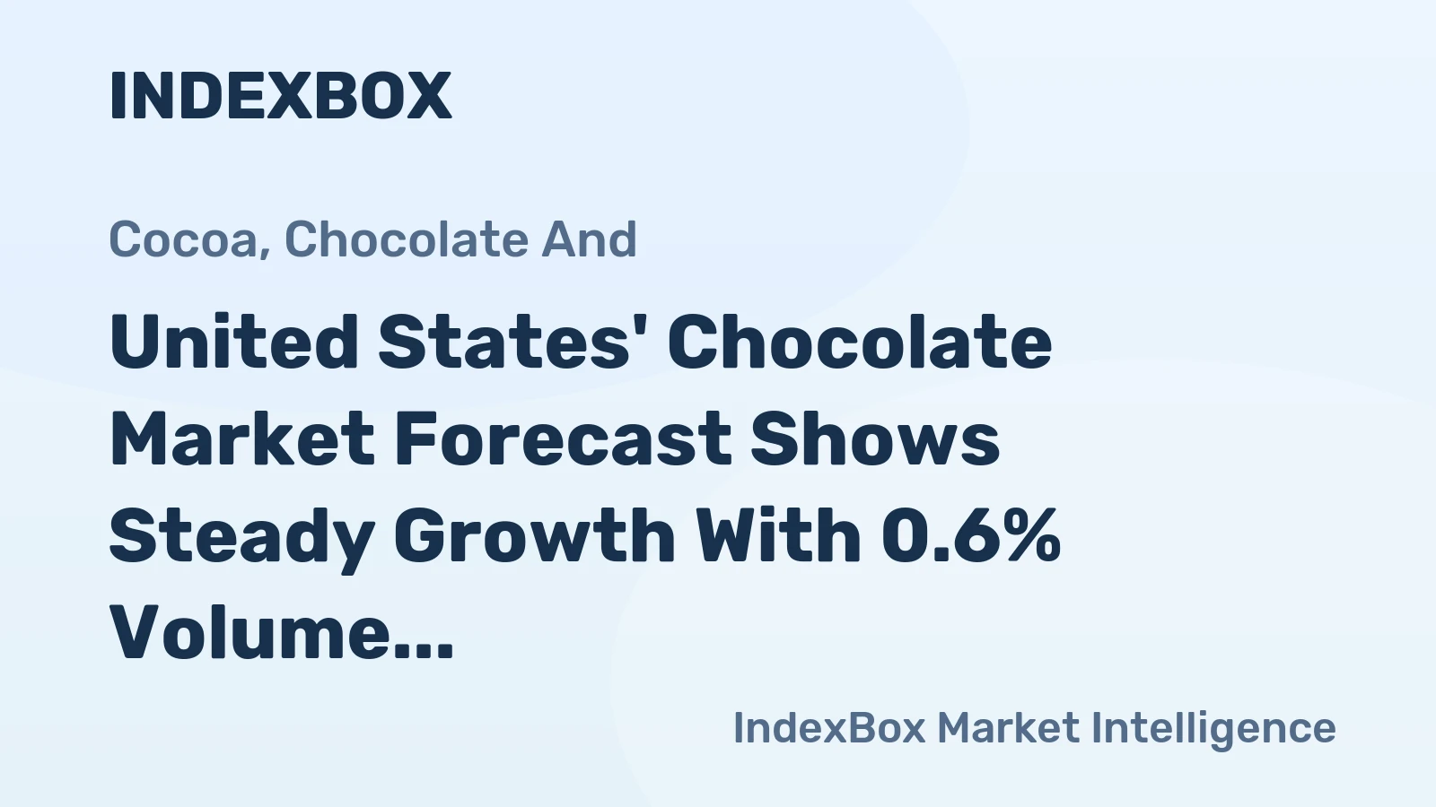 United States' Chocolate Market Forecast Shows Steady Growth With 0.6% Volume CAGR Through 2035