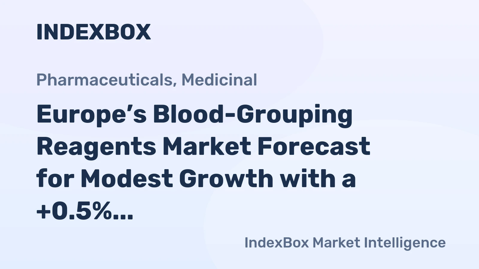 Europe’s Blood-Grouping Reagents Market Forecast for Modest Growth with a +0.5% Volume CAGR