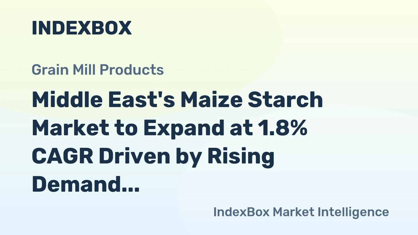 Middle East's Maize Starch Market to Expand at 1.8% CAGR Driven by Rising Demand