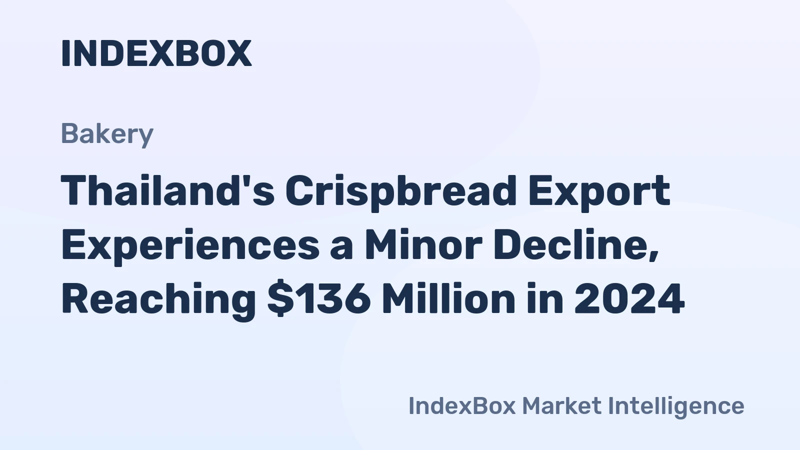 Thailand's Crispbread Export Experiences a Minor Decline, Reaching $136 Million in 2024