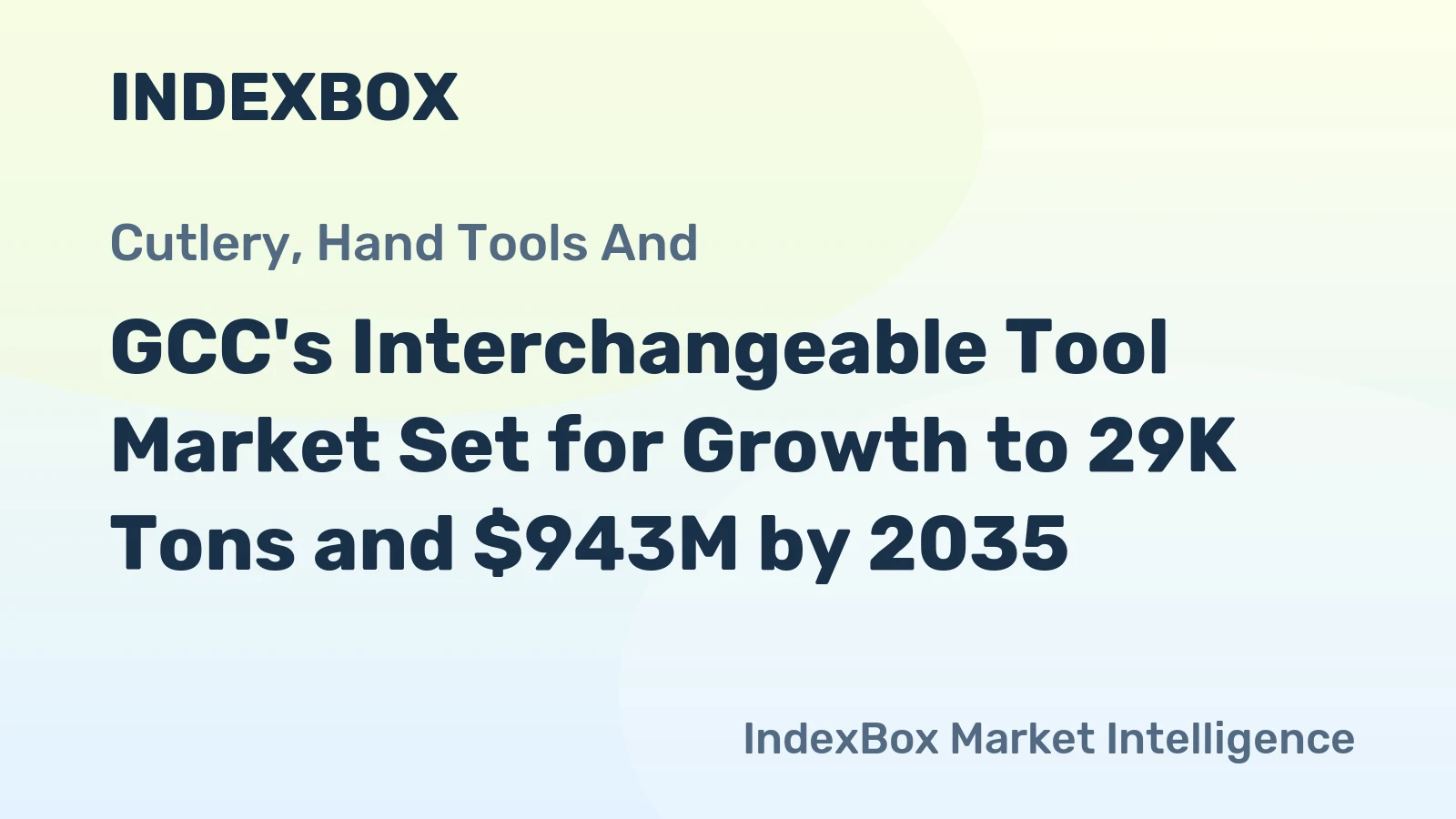 GCC's Interchangeable Tool Market Set for Growth to 29K Tons and $943M by 2035
