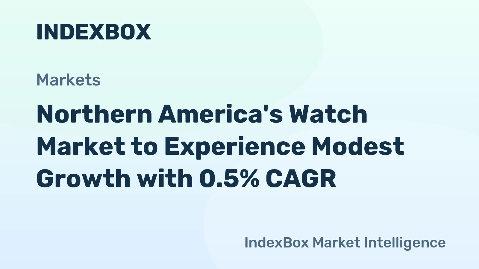 Northern America's Watch Market to Experience Modest Growth with 0.5% CAGR
