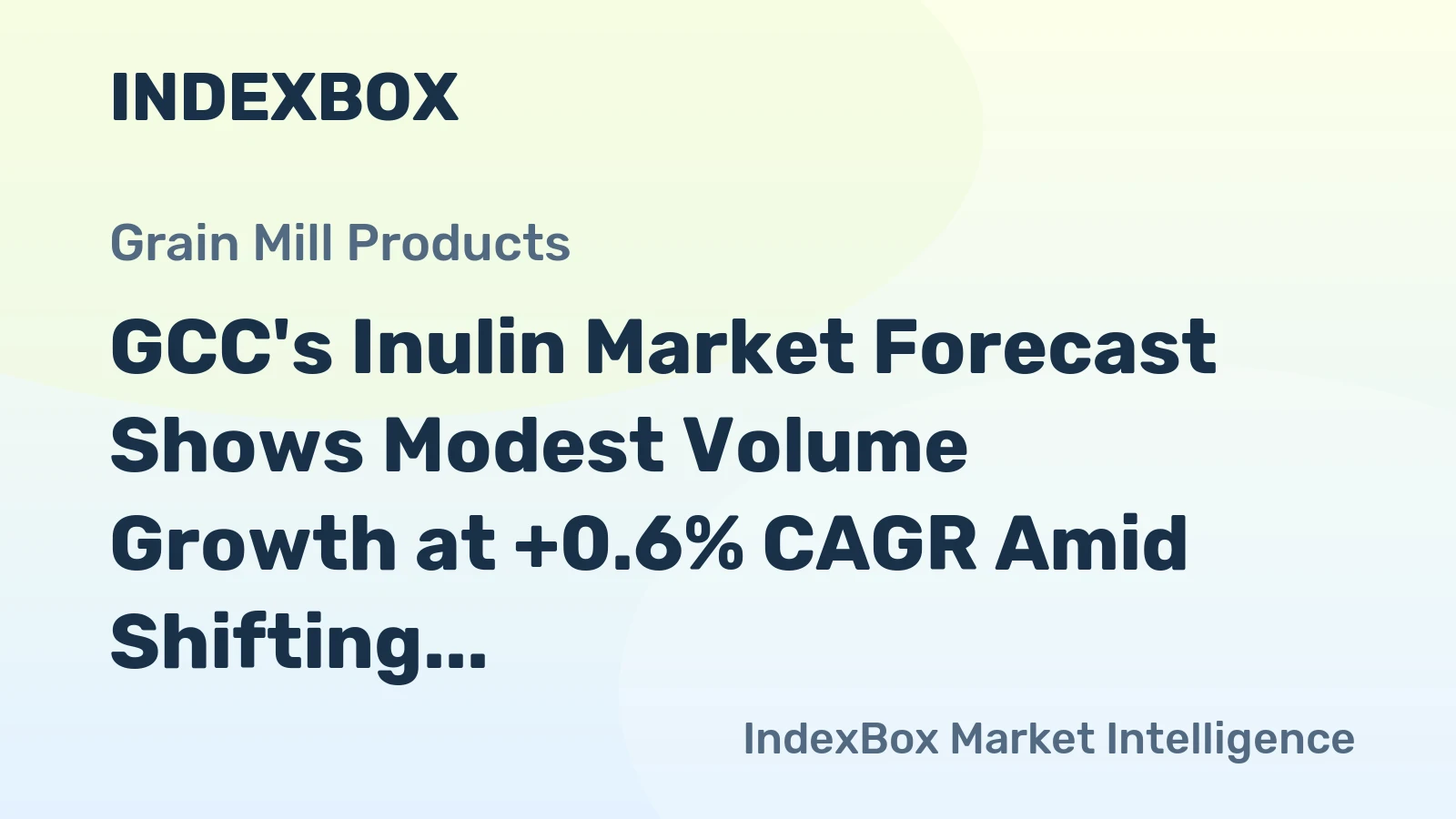 GCC's Inulin Market Forecast Shows Modest Volume Growth at +0.6% CAGR Amid Shifting Trade Dynamics
