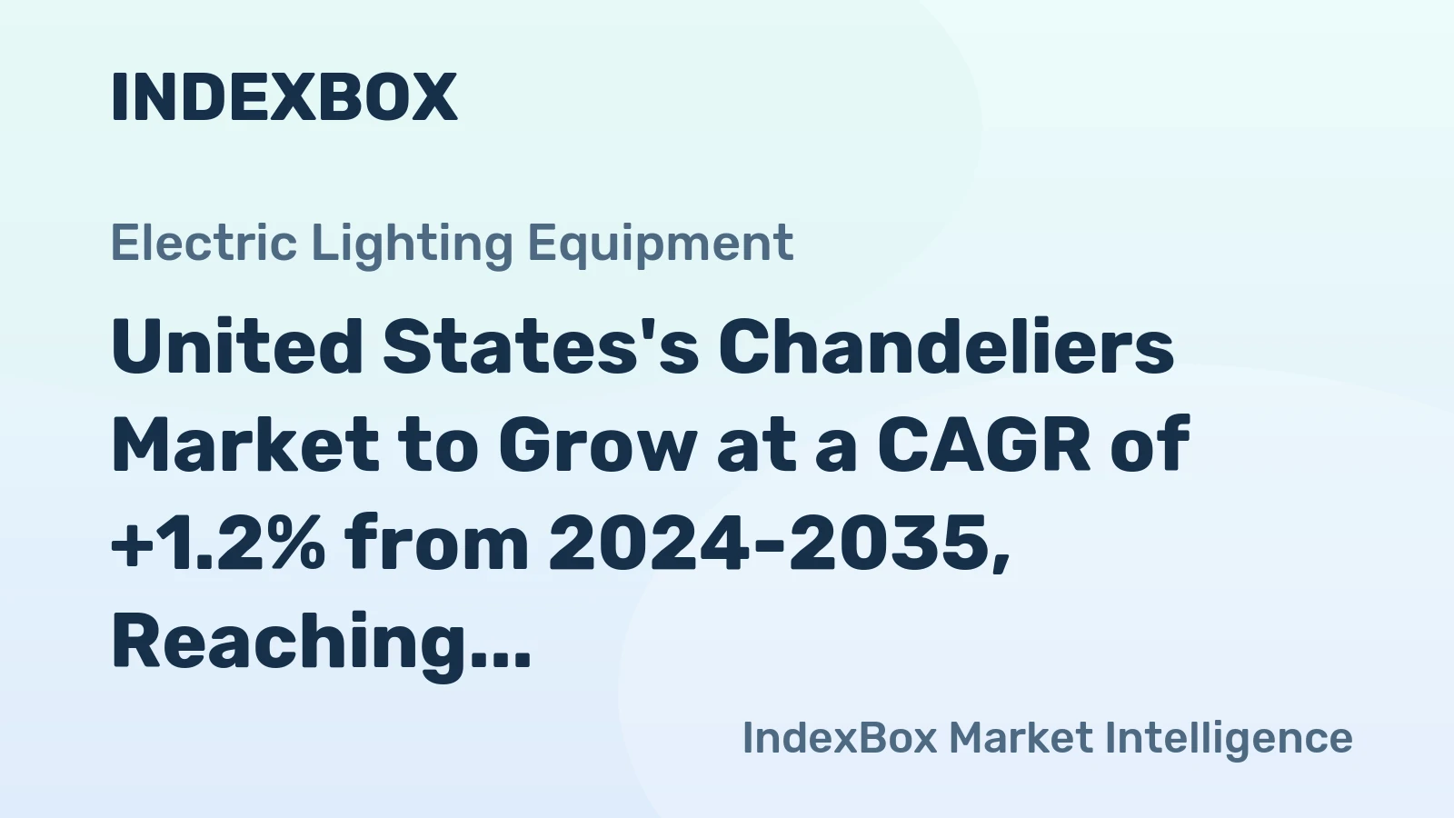 United States's Chandeliers Market to Grow at a CAGR of +1.2% from 2024-2035, Reaching 643K Tons