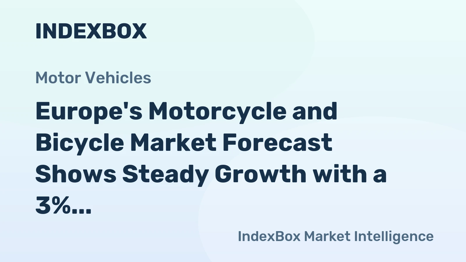 Europe's Motorcycle and Bicycle Market Forecast Shows Steady Growth with a 3% CAGR in Value
