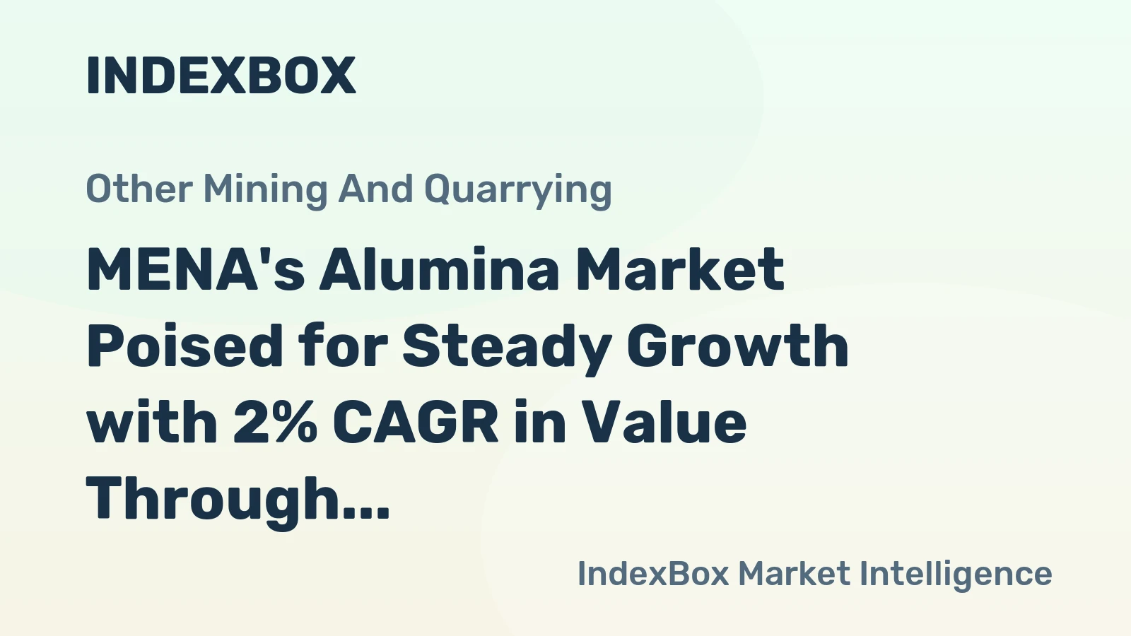 MENA's Alumina Market Poised for Steady Growth with 2% CAGR in Value Through 2035