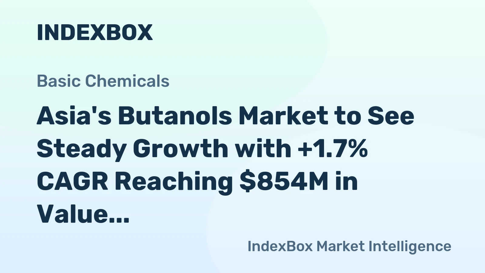 Asia's Butanols Market to See Steady Growth with +1.7% CAGR Reaching $854M in Value by 2035