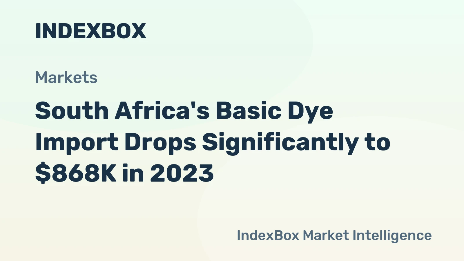 South Africa's Basic Dye Import Drops Significantly to $868K in 2023