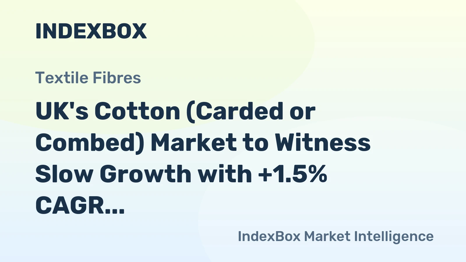 UK's Cotton (Carded or Combed) Market to Witness Slow Growth with +1.5% CAGR from 2024 to 2035