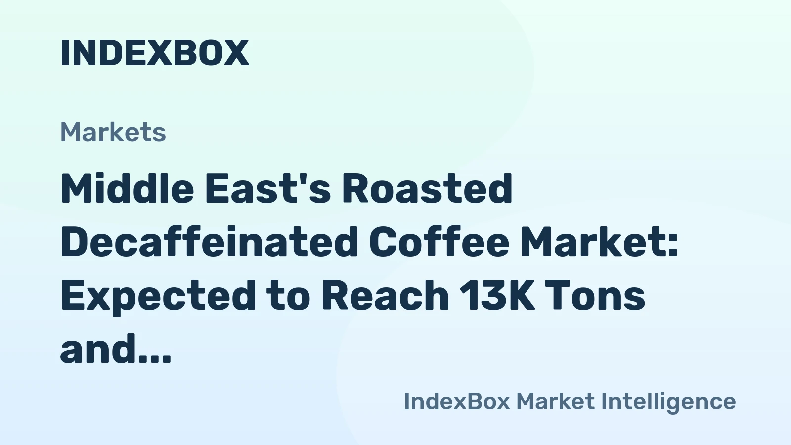 Middle East's Roasted Decaffeinated Coffee Market: Expected to Reach 13K Tons and $125M by 2035