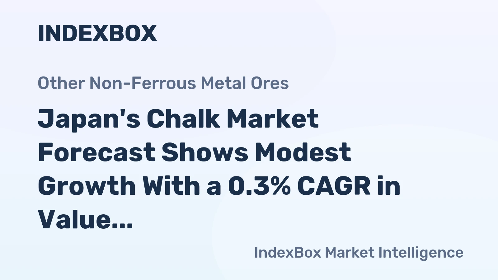 Japan's Chalk Market Forecast Shows Modest Growth With a 0.3% CAGR in Value