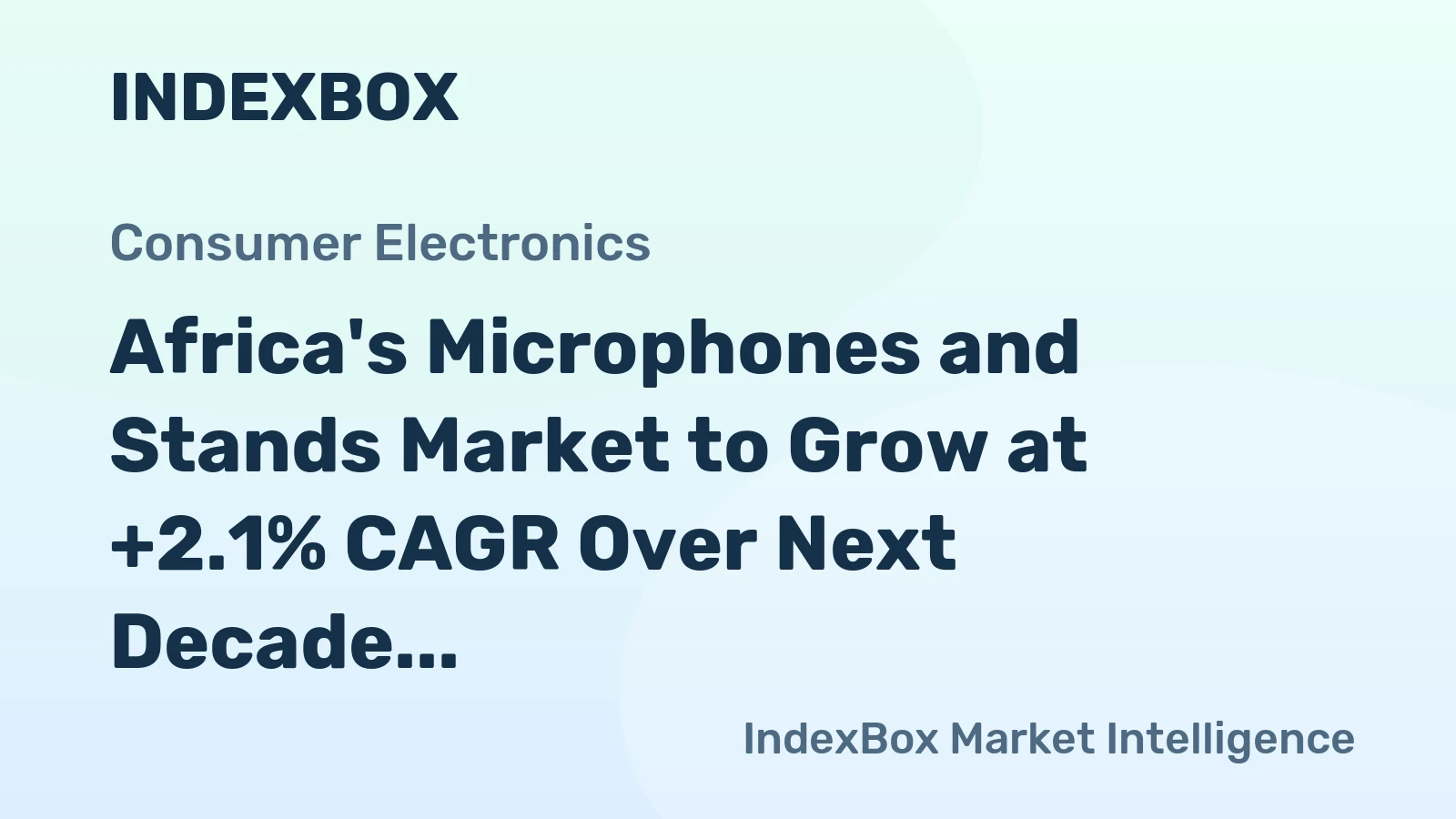 Africa's Microphones and Stands Market to Grow at +2.1% CAGR Over Next Decade