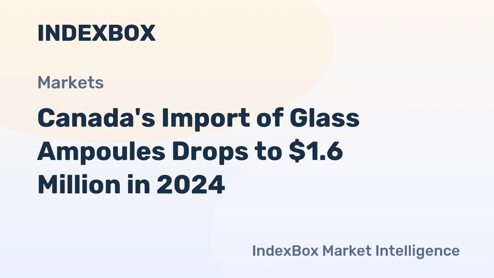 Canada's Import of Glass Ampoules Drops to $1.6 Million in 2024