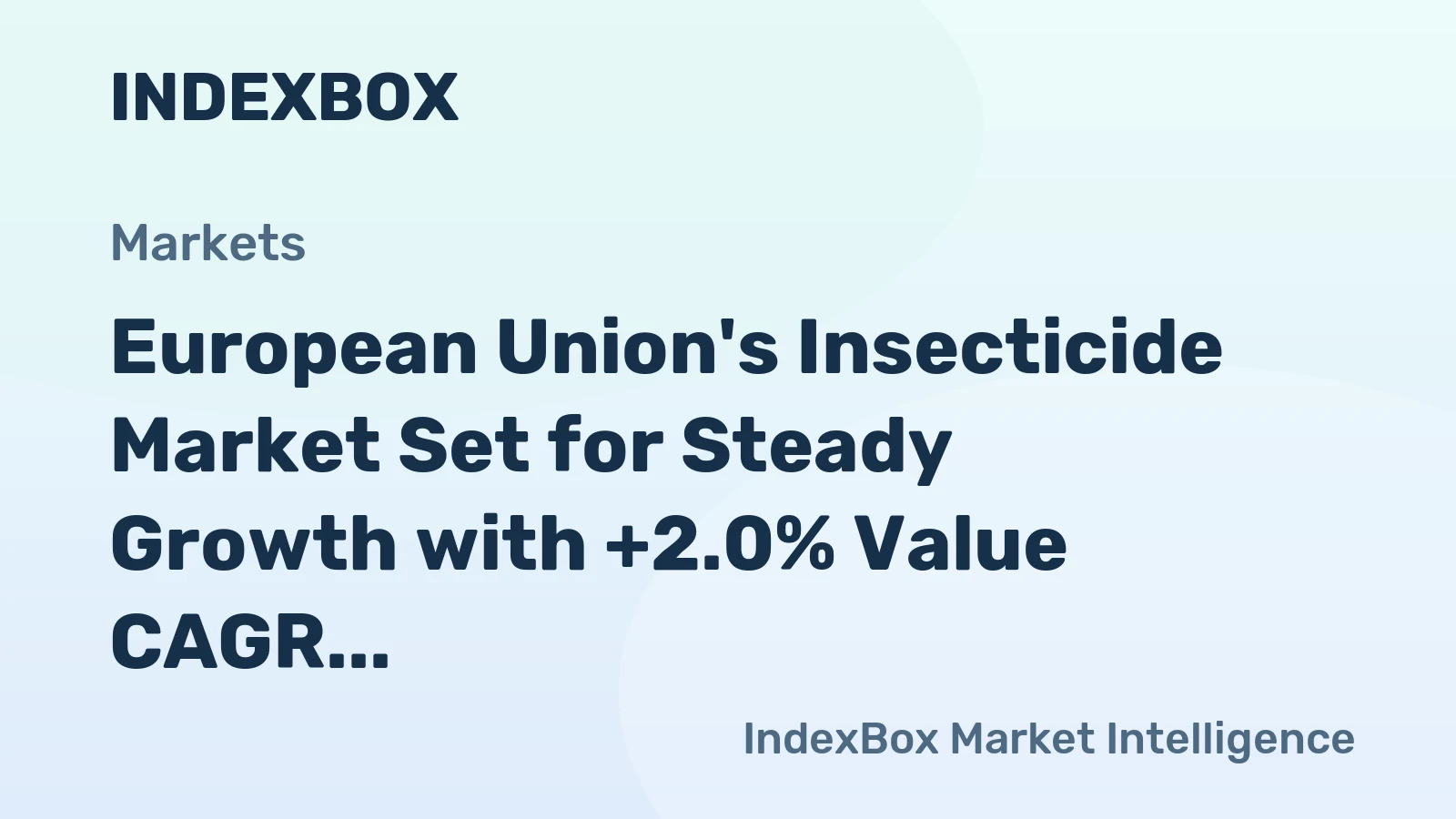 European Union's Insecticide Market Set for Steady Growth with +2.0% Value CAGR Through 2035