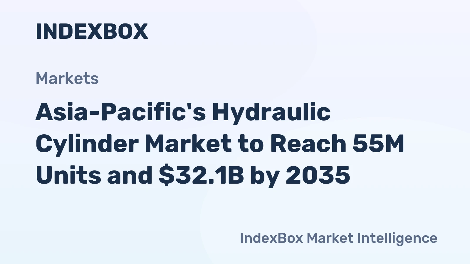 Asia-Pacific's Hydraulic Cylinder Market to Reach 55M Units and $32.1B by 2035