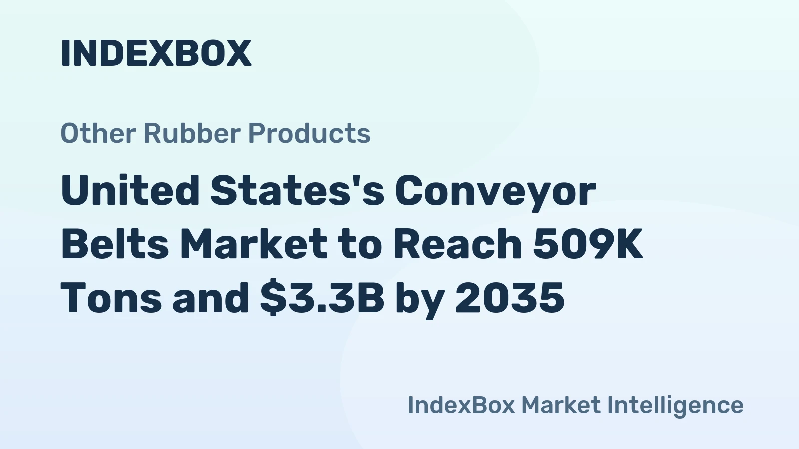 United States's Conveyor Belts Market to Reach 509K Tons and $3.3B by 2035