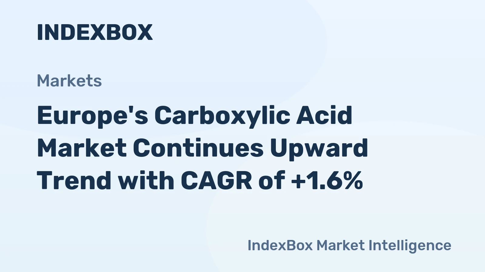 Europe's Carboxylic Acid Market Continues Upward Trend with CAGR of +1.6%