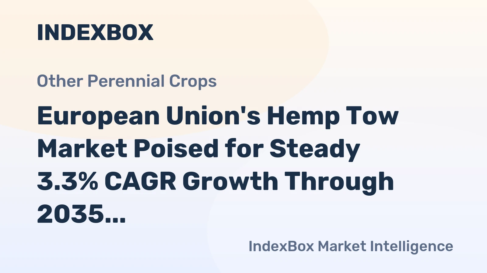 European Union's Hemp Tow Market Poised for Steady 3.3% CAGR Growth Through 2035