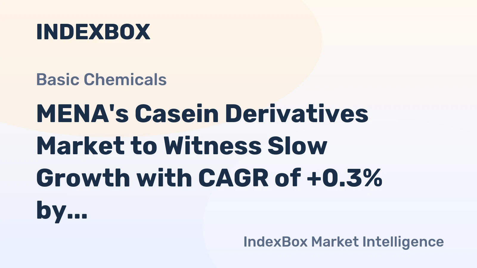 MENA's Casein Derivatives Market to Witness Slow Growth with CAGR of +0.3% by 2035