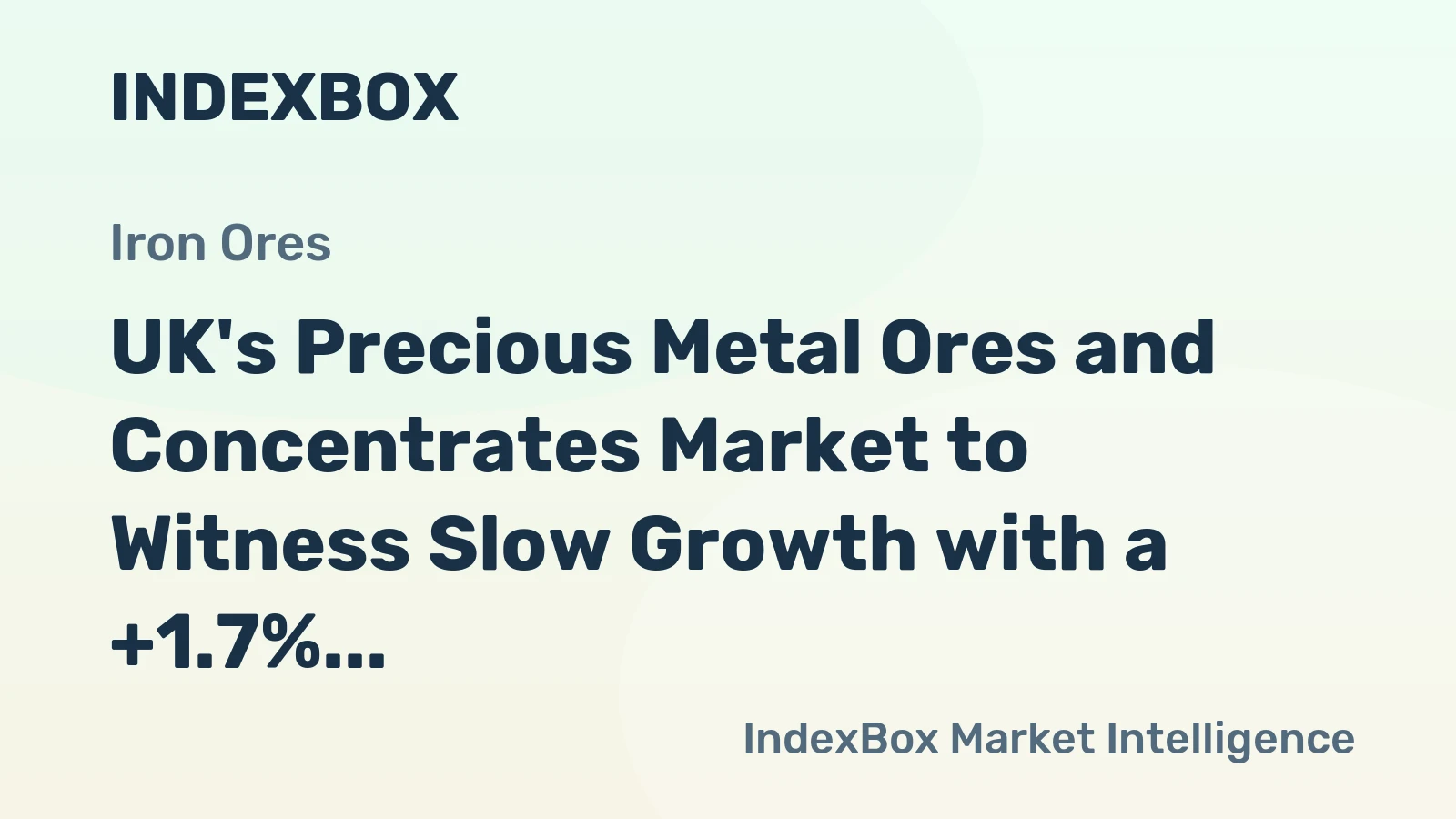 UK's Precious Metal Ores and Concentrates Market to Witness Slow Growth with a +1.7% CAGR Through 2035, Reaching $3.3B