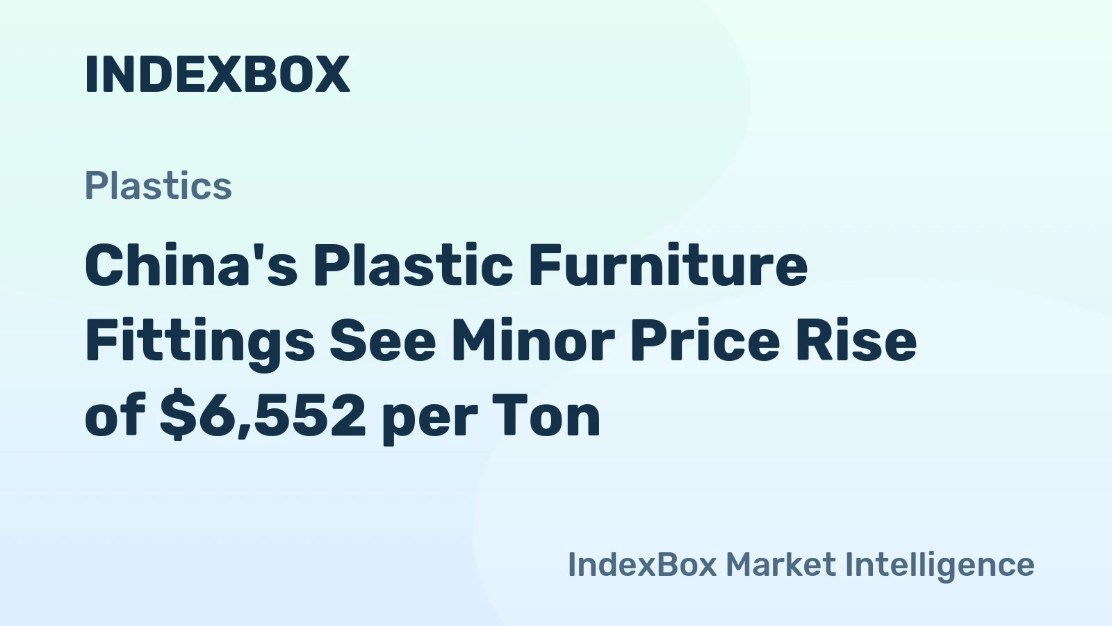 China's Plastic Furniture Fittings See Minor Price Rise of $6,552 per Ton