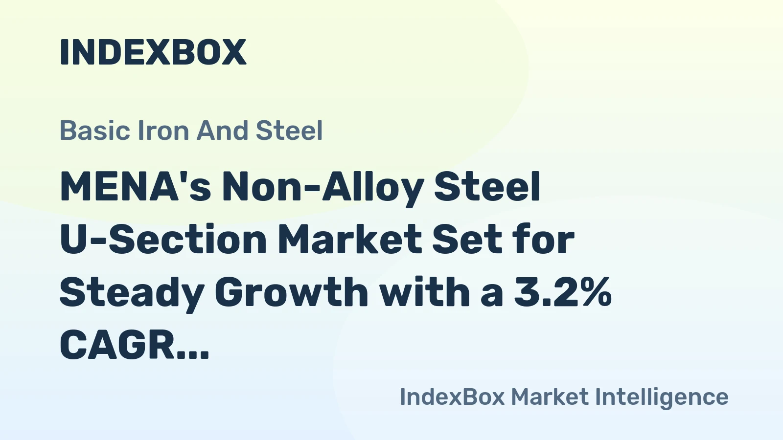 MENA's Non-Alloy Steel U-Section Market Set for Steady Growth with a 3.2% CAGR in Value