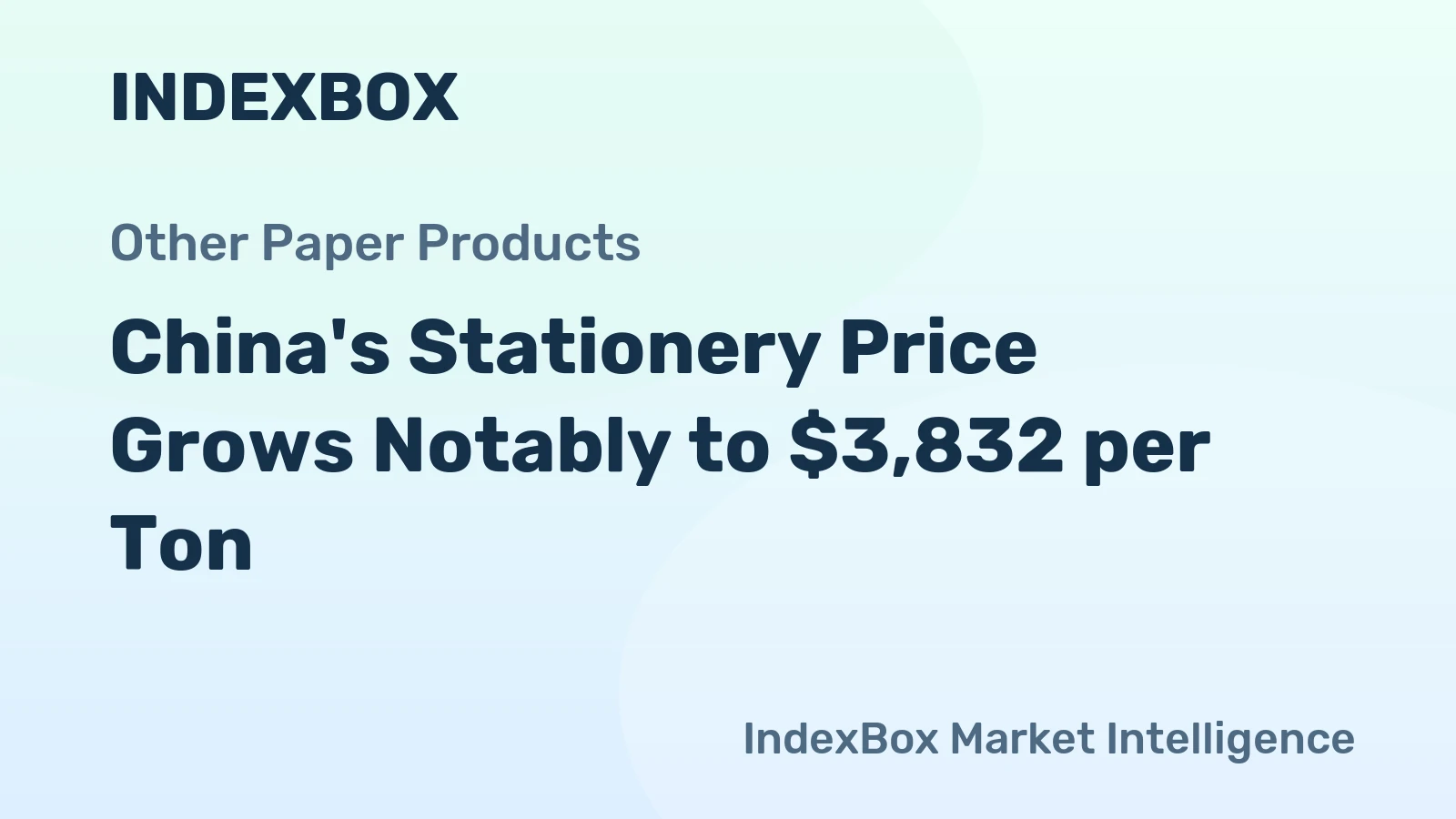 China's Stationery Price Grows Notably to $3,832 per Ton