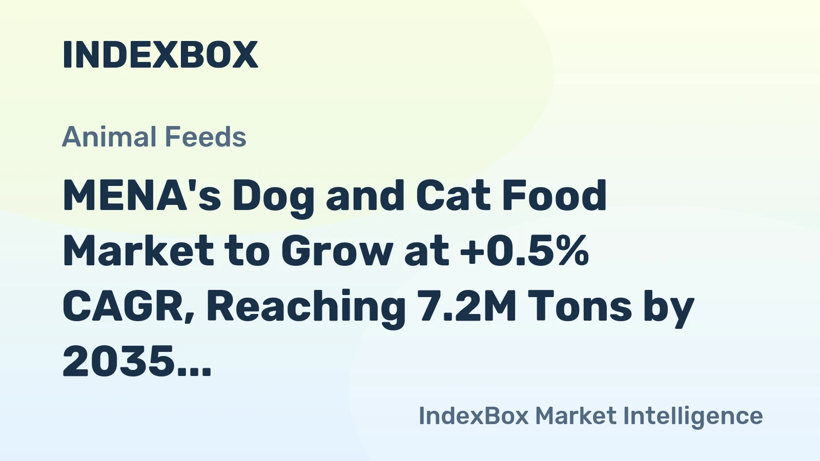 MENA's Dog and Cat Food Market to Grow at +0.5% CAGR, Reaching 7.2M Tons by 2035