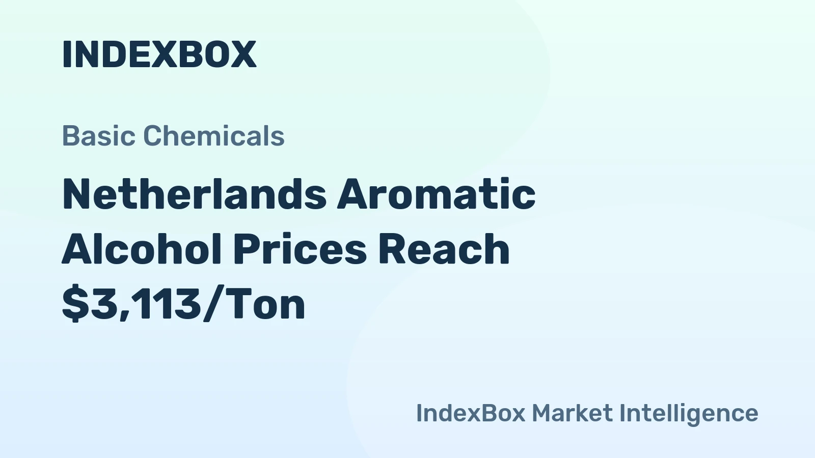 Netherlands Aromatic Alcohol Prices Reach $3,113/Ton