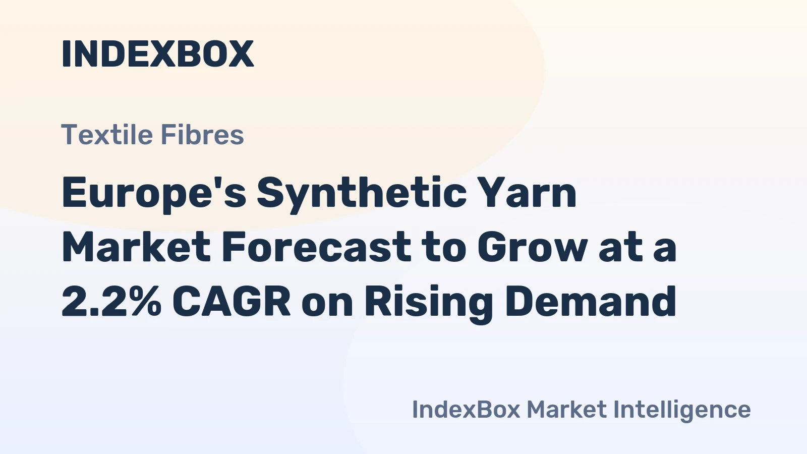 Europe's Synthetic Yarn Market Forecast to Grow at a 2.2% CAGR on Rising Demand
