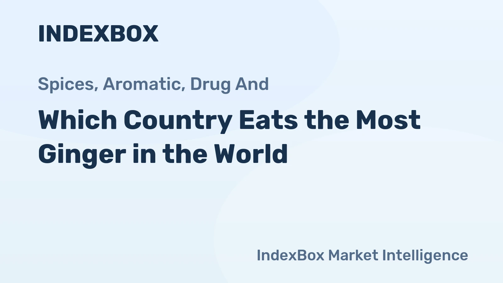 Which Country Eats the Most Ginger in the World?