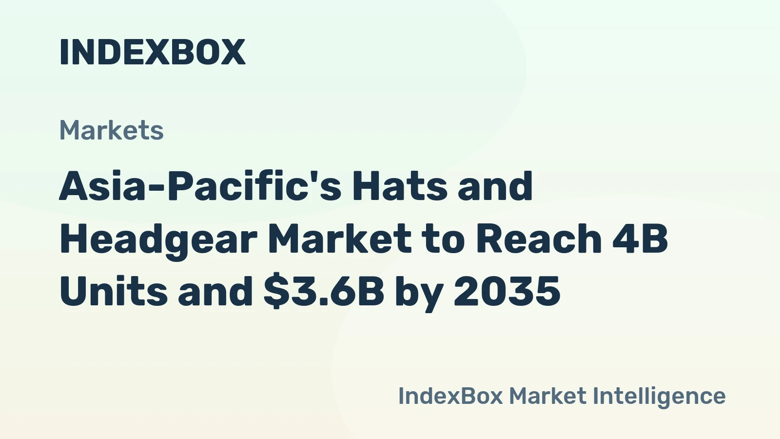Asia-Pacific's Hats and Headgear Market to Reach 4B Units and $3.6B by 2035