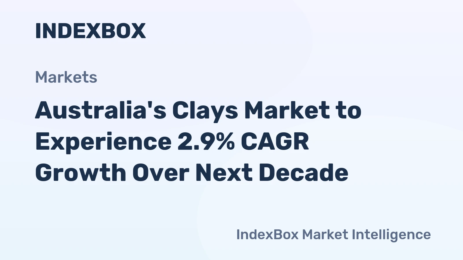 Australia's Clays Market to Experience 2.9% CAGR Growth Over Next Decade